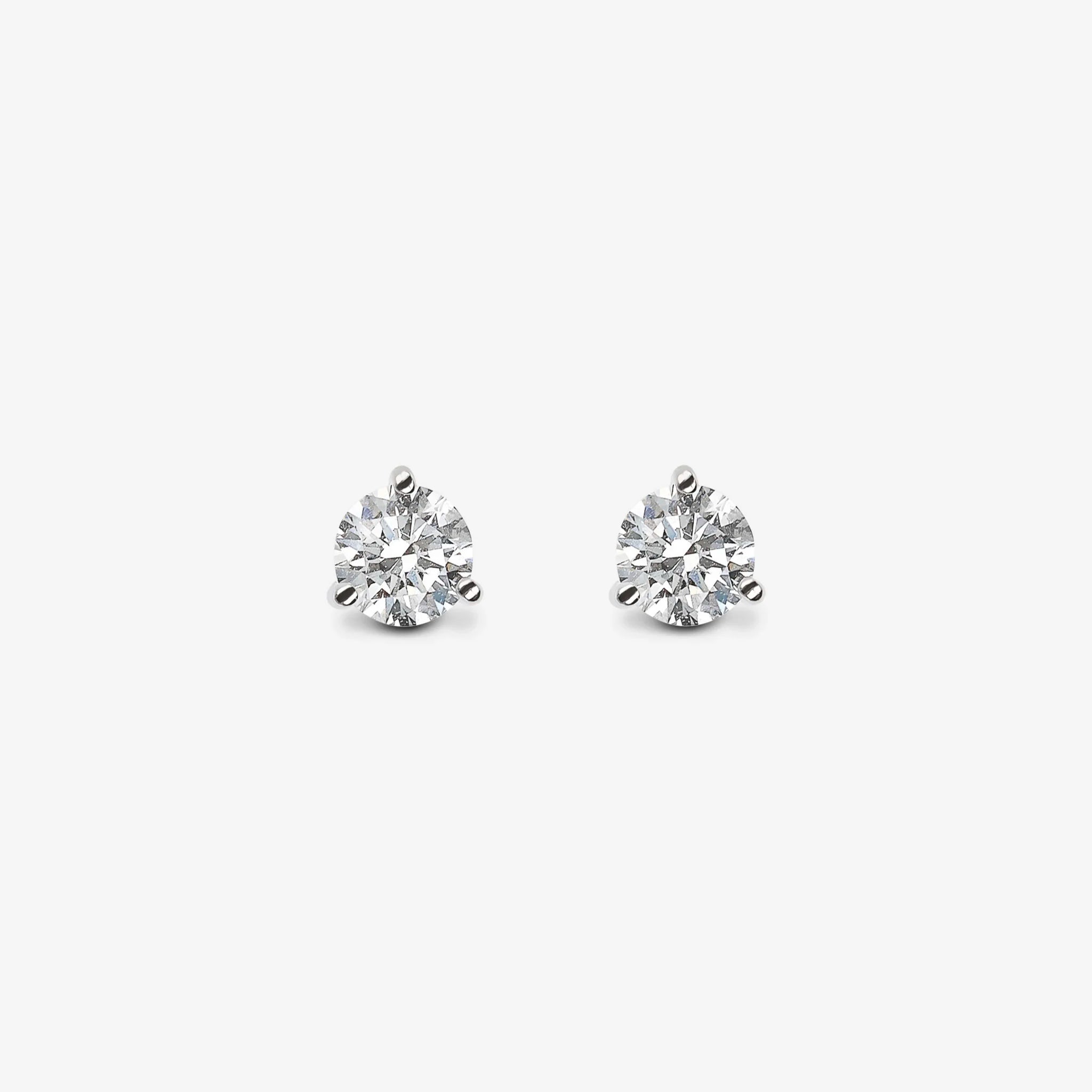 Light Point Earrings in 375 White Gold with 0.5Ct Lab Grown Diamonds ...