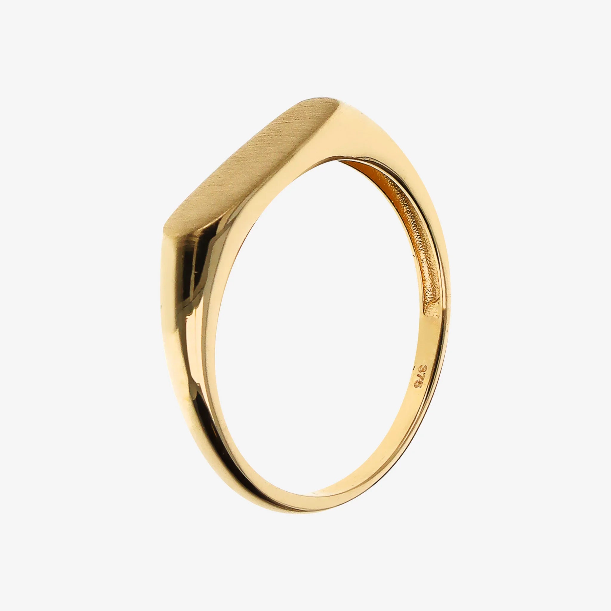 375 Gold Ring with Satin Bar - Milor